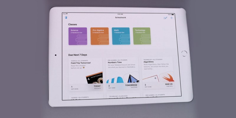 Schoolwork и Apple Teacher — новые сервисы Apple для учеников и учителей