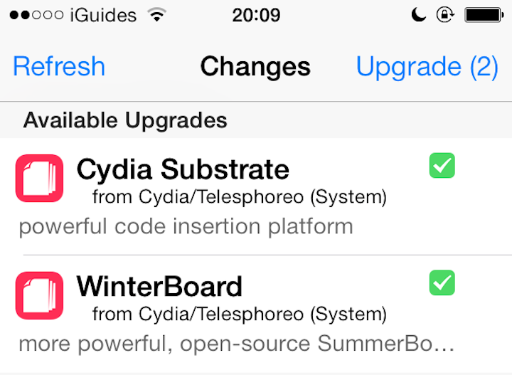 Cydia: обновление Winterboard для iOS 7