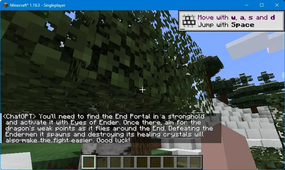 ChatGPT встроили в Minecraft